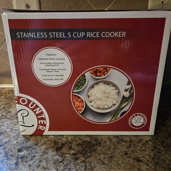 Chef's Counter | Kitchen | Nib Stainless Steel 5 Cup Rice Cooker Brand ...